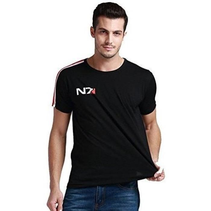 Mass Effect 3 John Shepard N7 Short Sleeves T-shirt Cosplay Costume ...